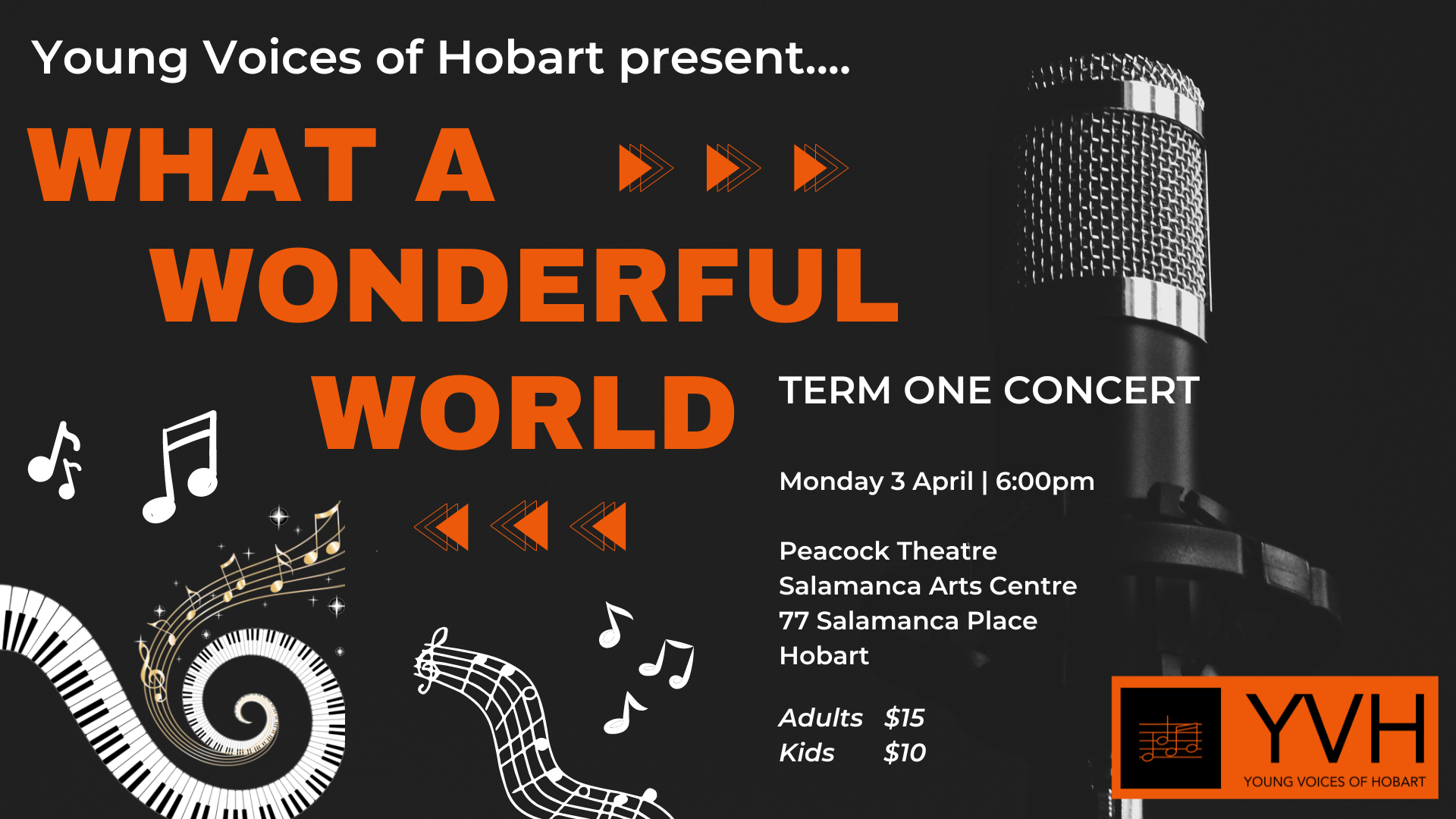 Young Voices of Hobart - 03/04/2023 6:00pm - What a Wonderful World ...